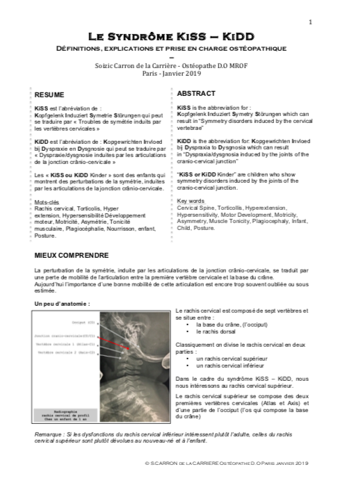Le Syndrôme KiSS – KiDD Définitions, explications et prise en charge ...